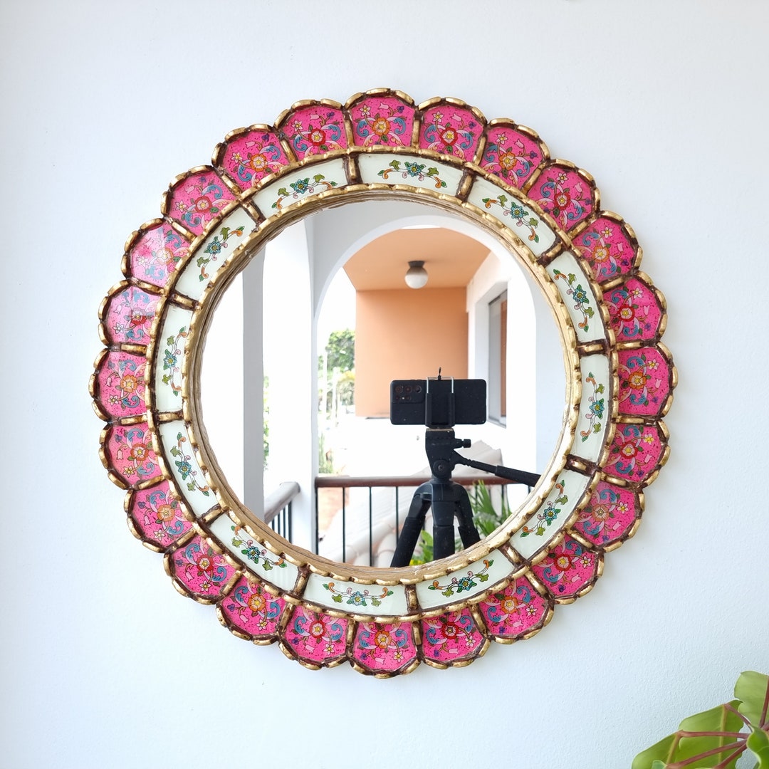 Peruvian Mirrors armoniosa 50cm Fuchsia Interior Decoration Wall Mirror ...