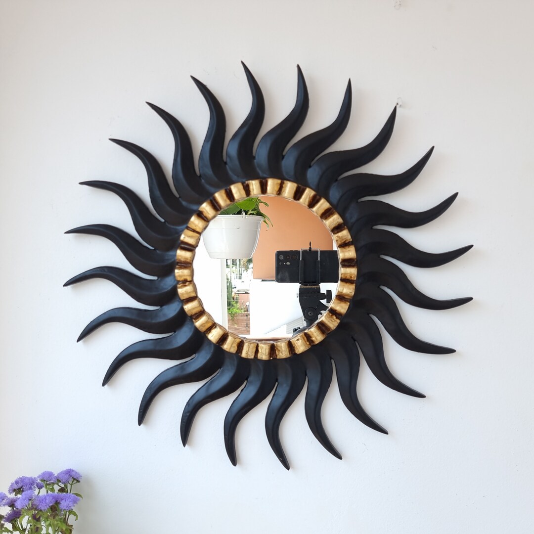 Peruvian Mirrors "sol RENACIENTE BLACK 50CM "- Interior Decoration ...