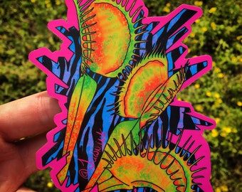 Venus Flytrap Vinyl Sticker Plant Sticker Cute Sticker - Etsy