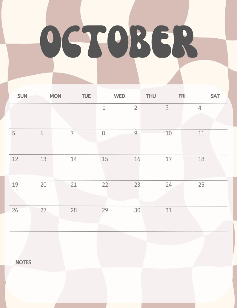 2025 Calendar, Monthly Planner, Retro, Digital Download - Etsy