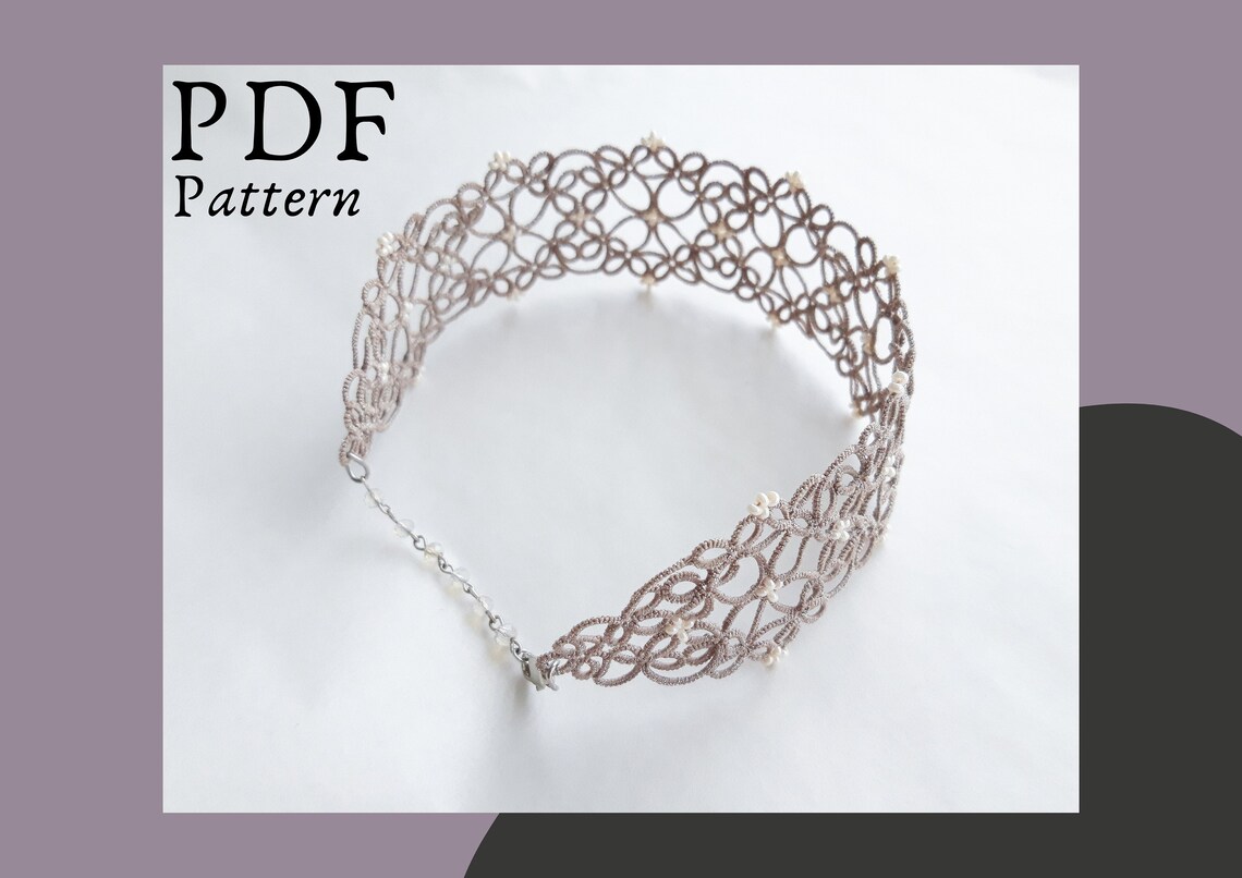 Tatting Necklace Pattern PDF, Frivolite Lace Digital Diagram - Etsy