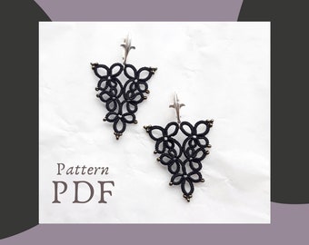 Tatting Heart Pattern, Frivolite Lace Earrings Tutorial, Digital ...
