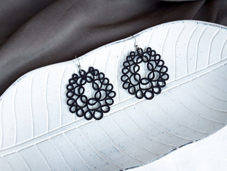 Tatting Earrings Pattern, Frivolite Lace Tutorial - Etsy