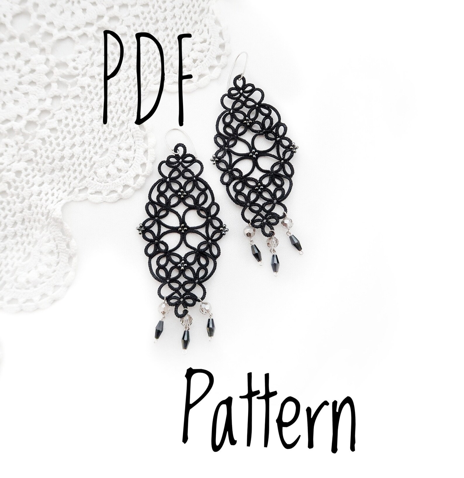 Tatted Earrings Pattern, Frivolite Digital Tutorial Pdf - Etsy