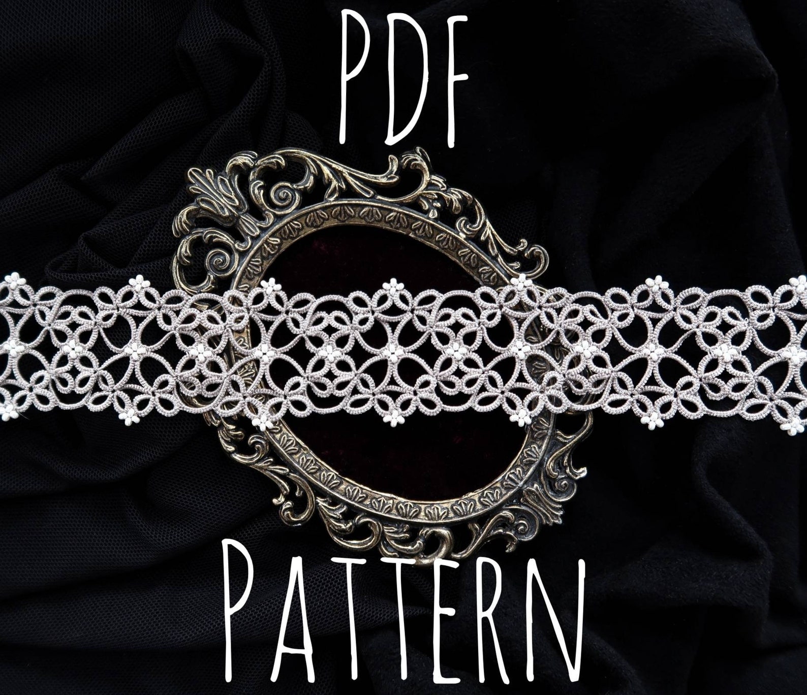 Tatting Necklace Pattern PDF, Frivolite Lace Digital Diagram - Etsy