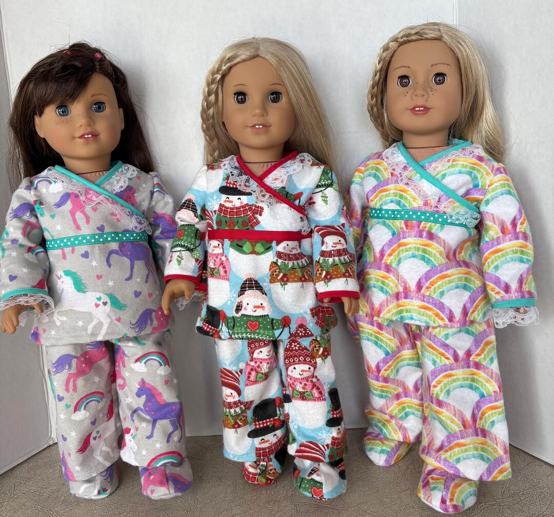 18 Inch Doll Pajamas With Booties - Etsy