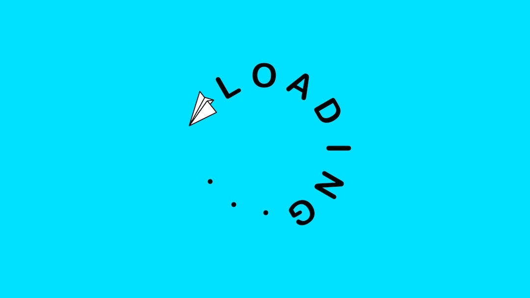 Instant Download Animation. Loading Animation Paper Plane With Text. 2 ...