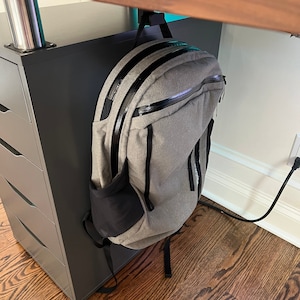 Under Desk Backpack Holder - Tabletop Purse Hanger - Handbag Hook ...