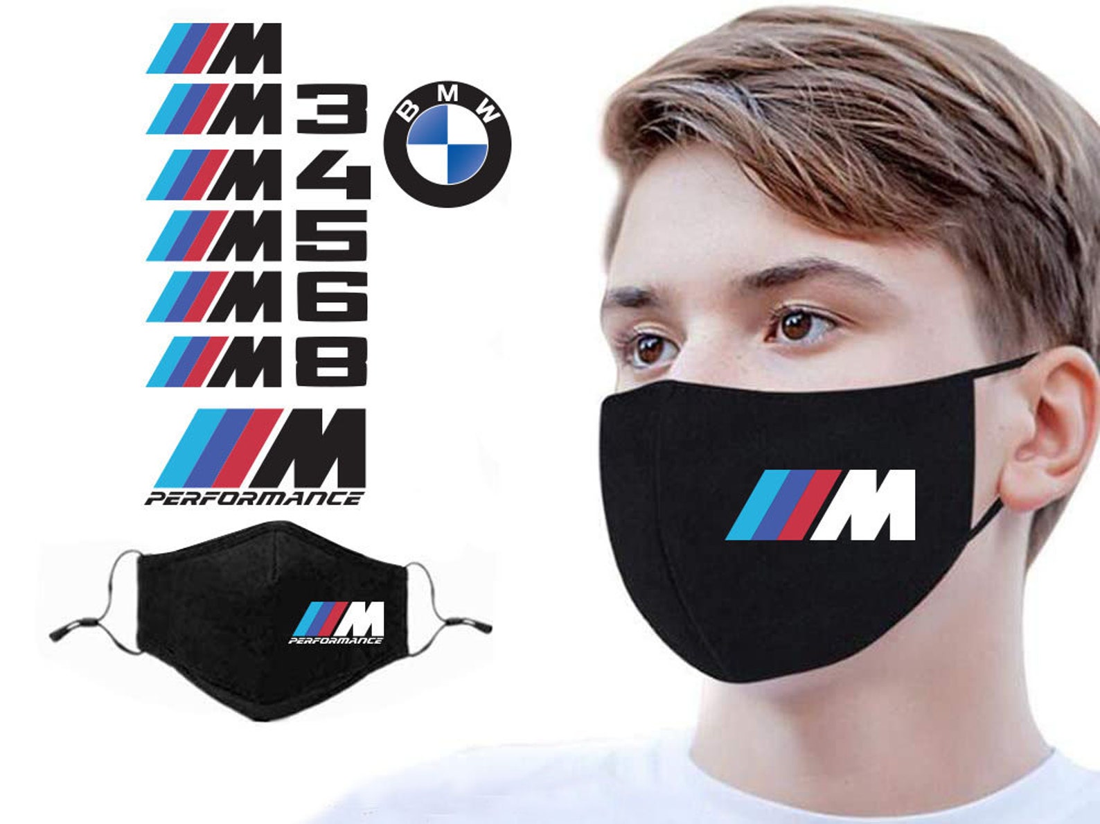 BMW Face Mask M3 M4 M5 M6 M8 M sport M performance face mask | Etsy