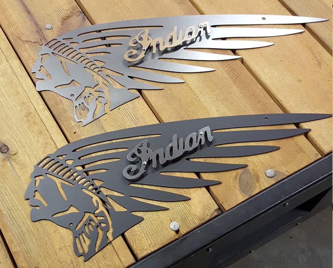 INDIAN 3-D SIGN! Gift-present-mancave-made in America - Etsy