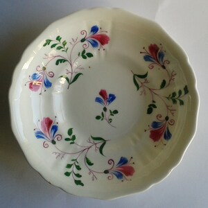 Hand-painted Creamware Cup & Saucer - Etsy
