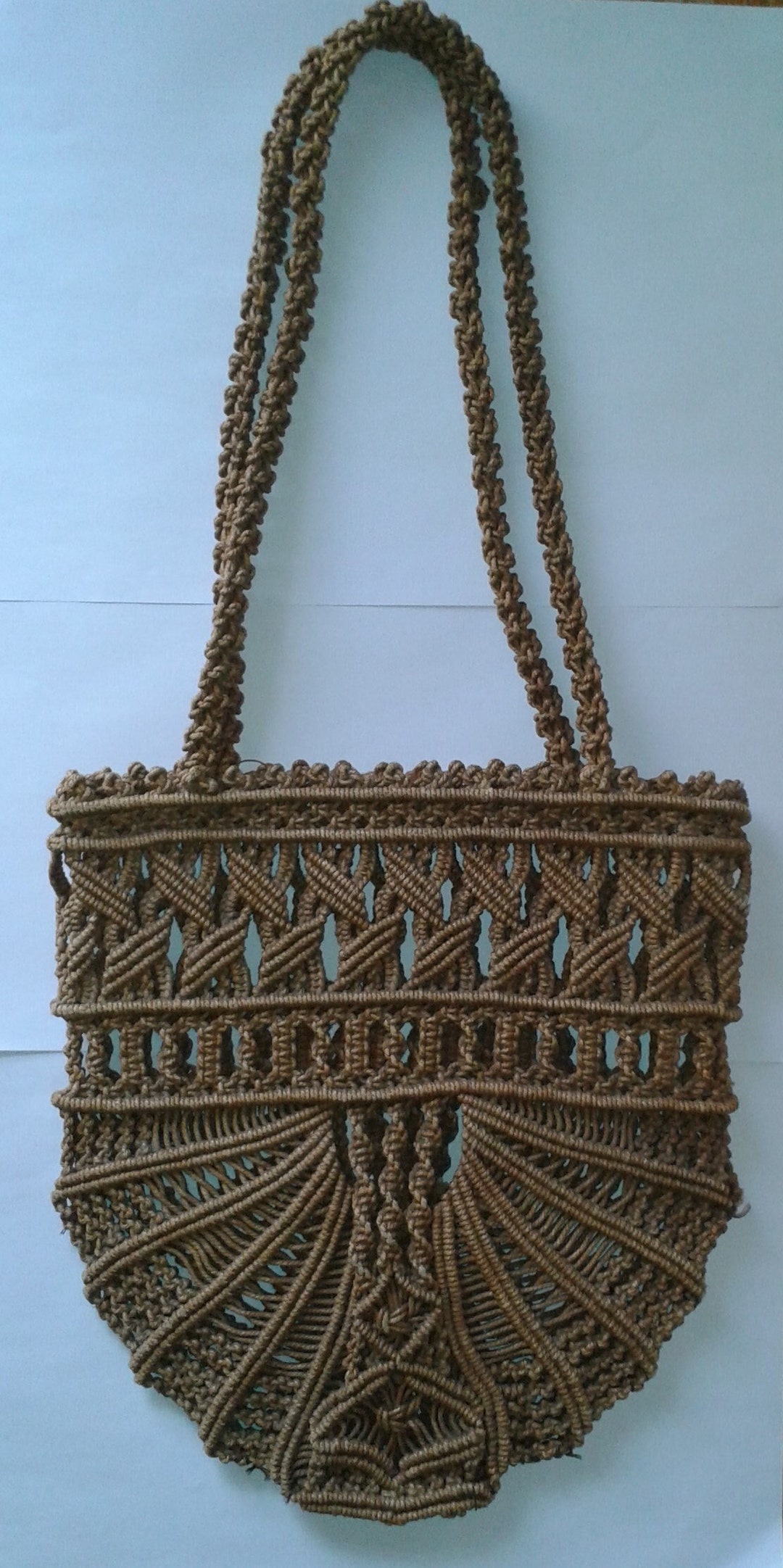 Antique Macrame Bag - Etsy