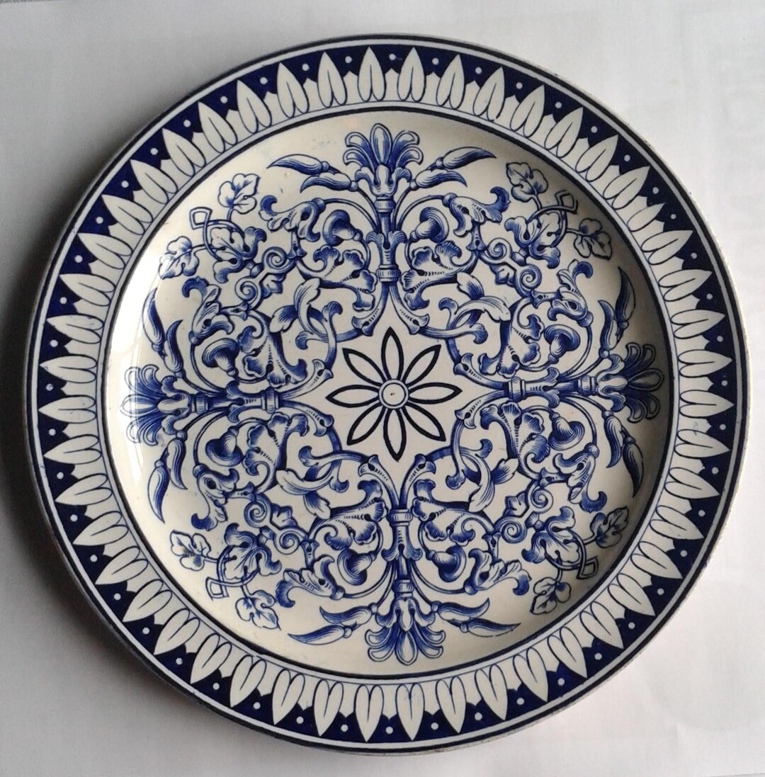 Antique BWM & Co Blue Blue and White Plate - Etsy