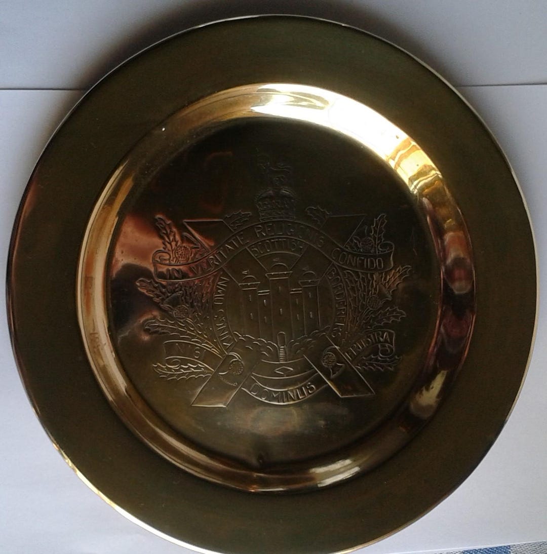 Engraved Brass KOSB Insignia Plaque - Etsy