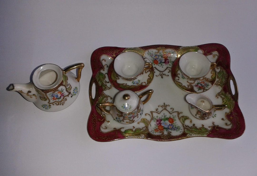 Vintage Miniature Tea Set - Etsy