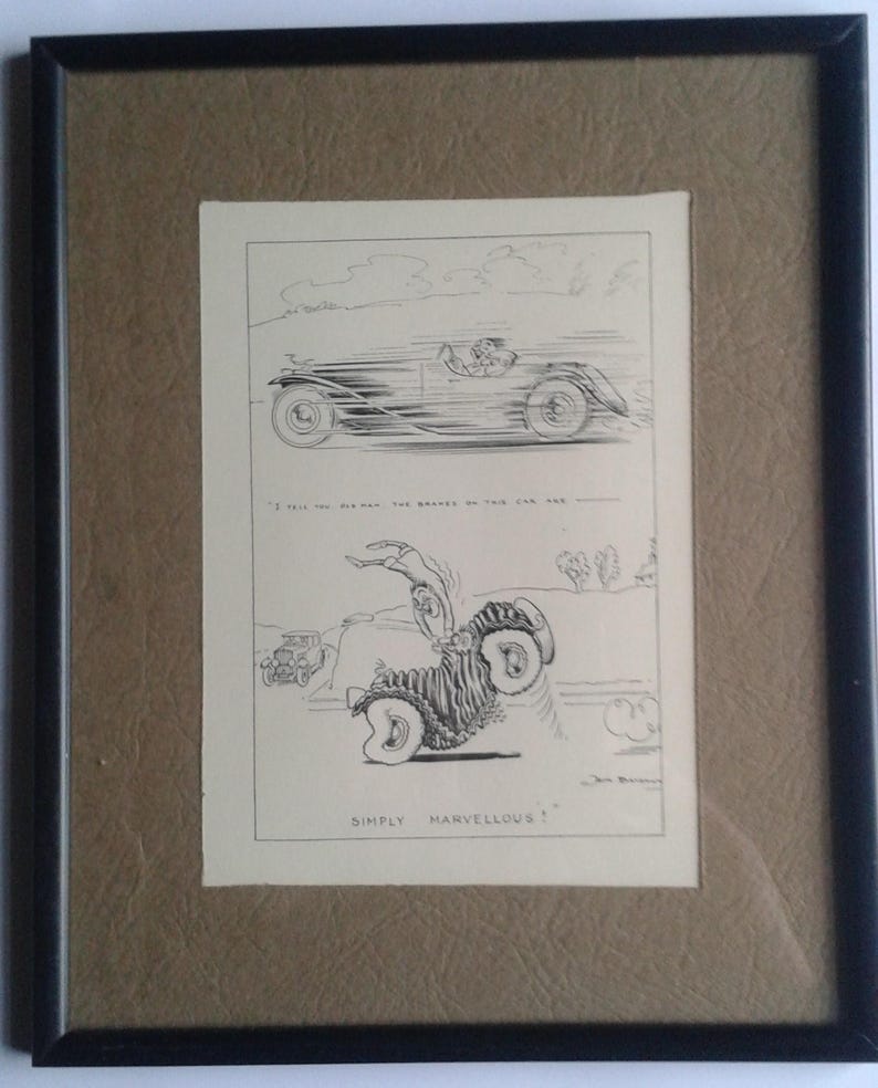 H M Bateman '30s Motoring Cartoon - Etsy