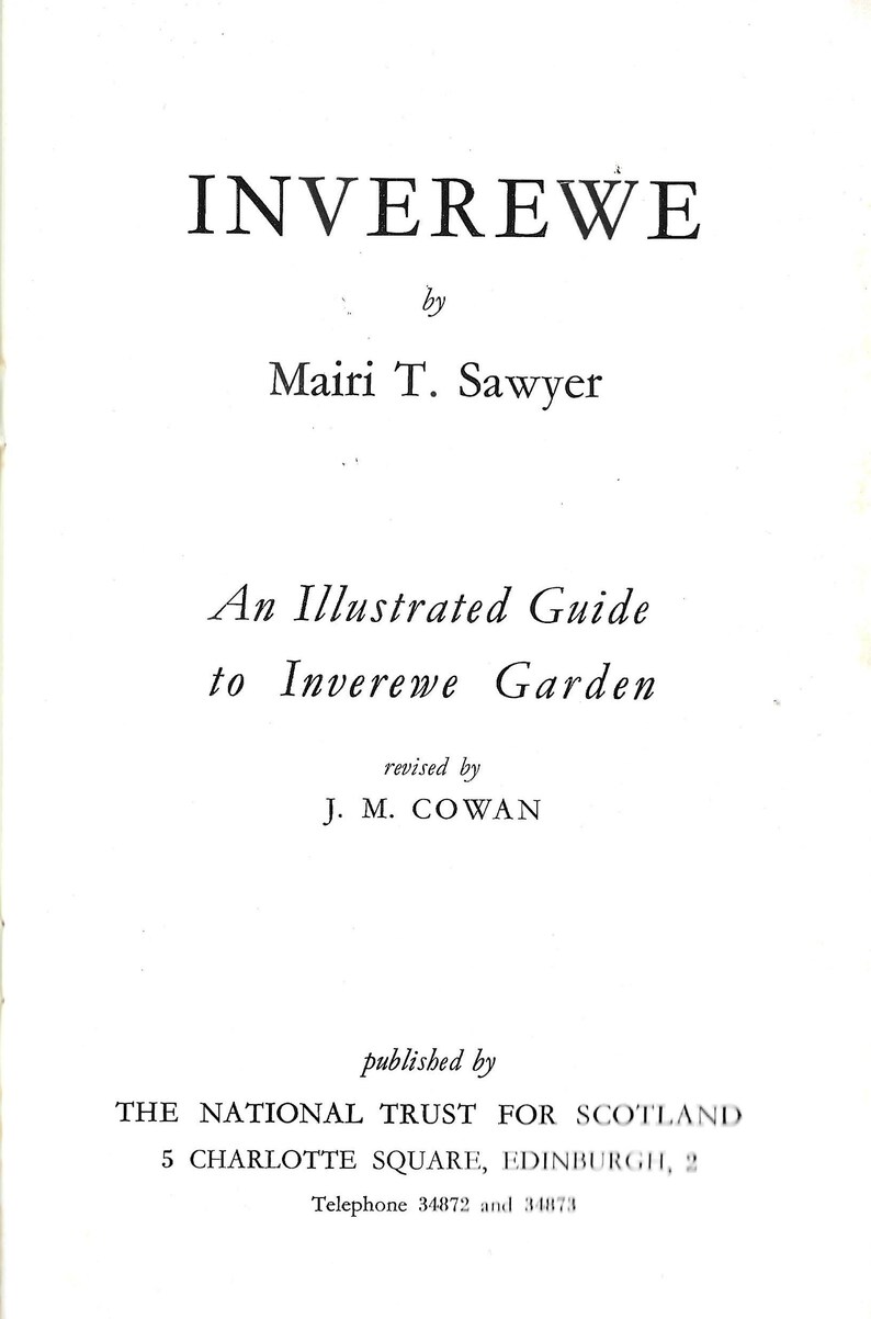 1953 Guide to Inverewe Gardens - Etsy