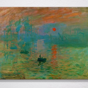 Claude Monet: Impression, Sunrise Canvas Wall Art Print, Impressionism ...
