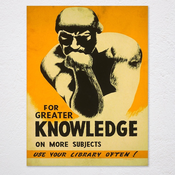 The Thinker Poster - Etsy