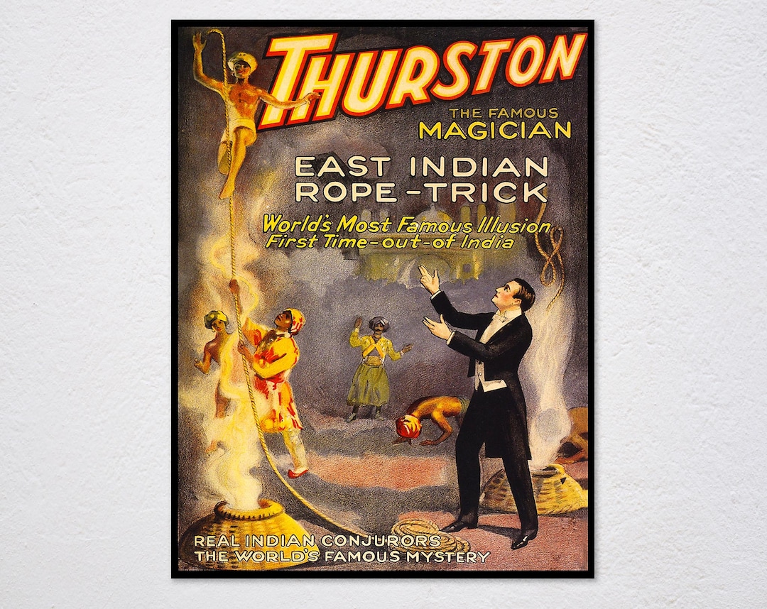 Thurston the Famous Magician Indian Rope Trick Great Illusion Mystery ...