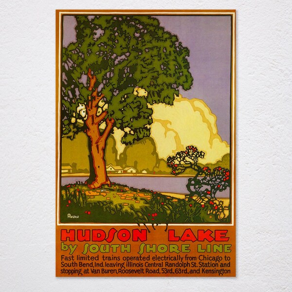 South Shore Line Vintage Poster - Etsy