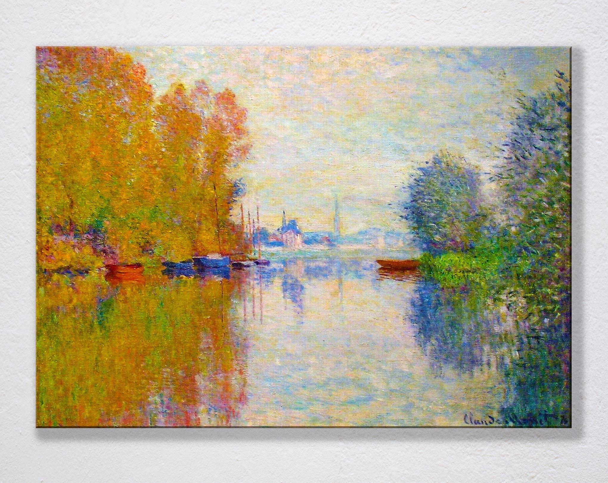 Claude Monet: Autumn on the Seine at Argenteuil Canvas Wall | Etsy