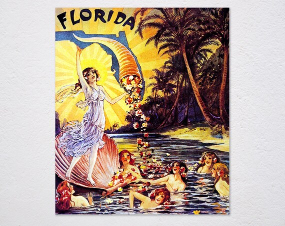 Florida Cornucopia Plenty Sun Beach Fun Usa Tourism Travel | Etsy