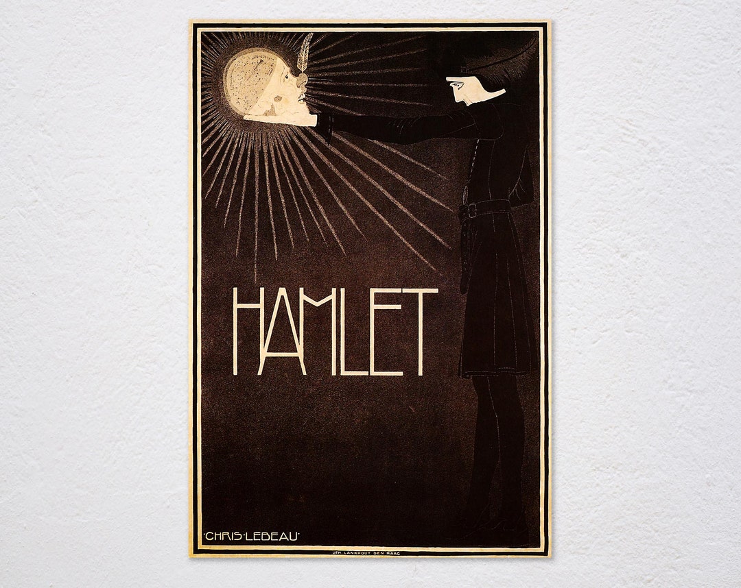 Hamlet Skull by William Shakespeare Dark Tragedy Theater Vintage Retro ...