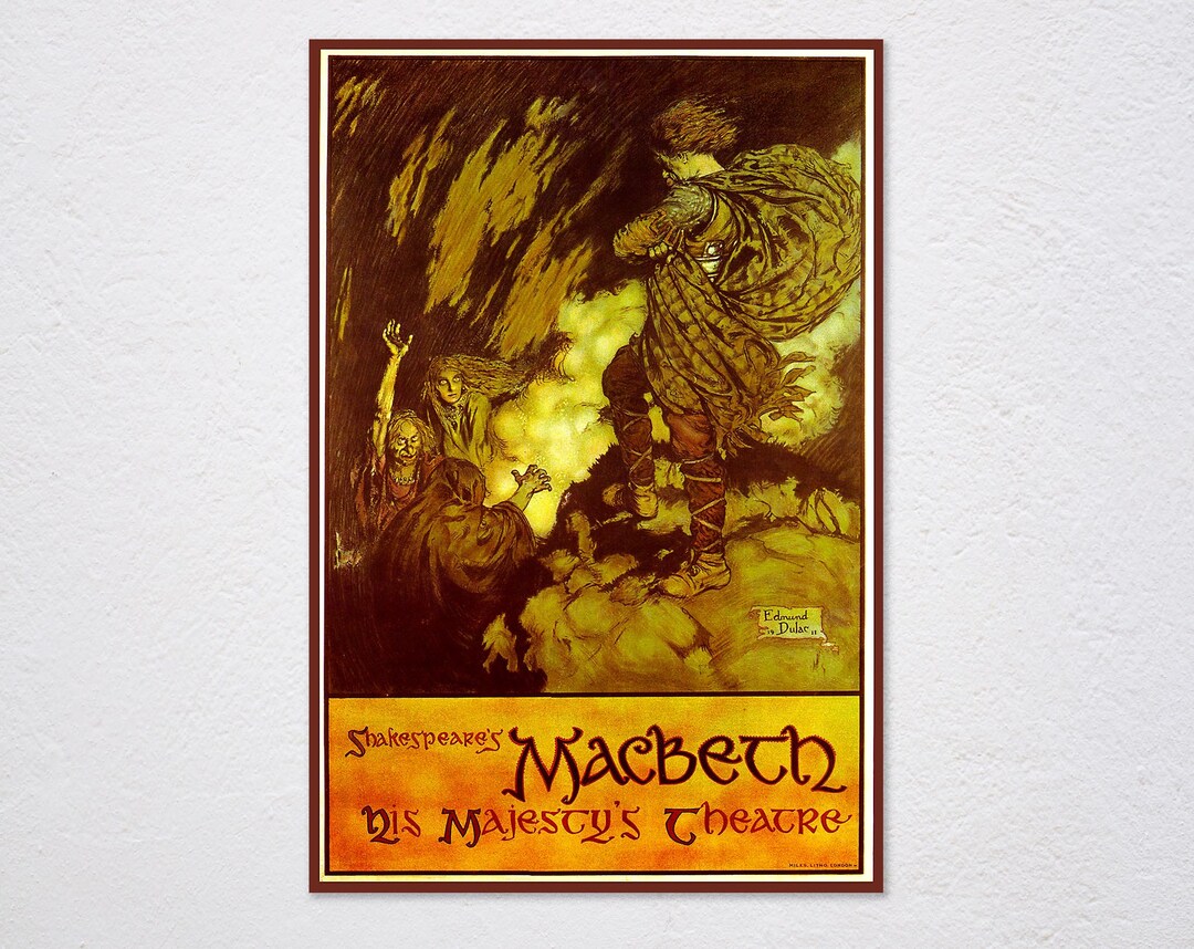 Macbeth Tragedy by William Shakespeare Majesty Theater Theatre Vintage ...