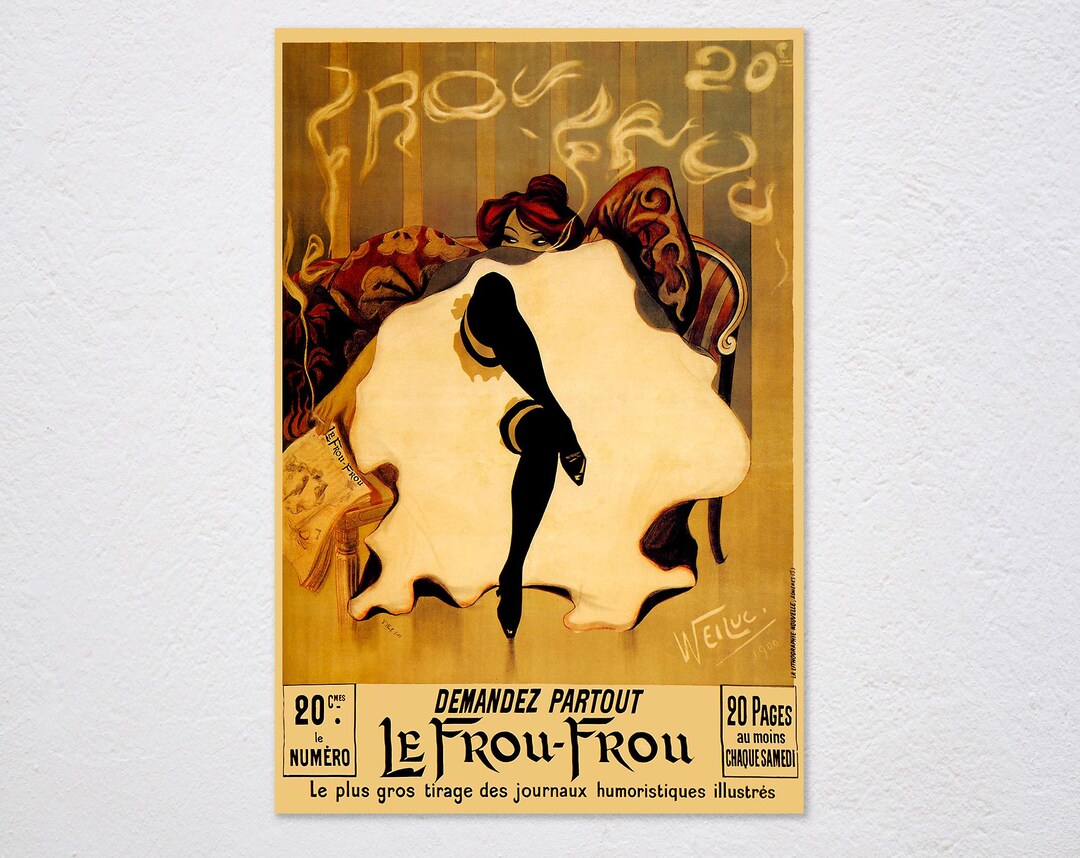 Le Frou Frou Theater Show France French Vintage Retro Poster, Vintage ...