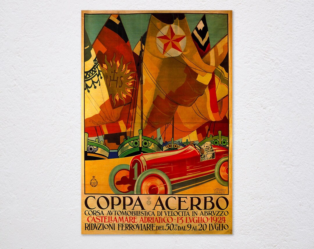 Coppa Acerbo 1924 Speed Car Race in Abruzzo Automobile Racing Italy ...