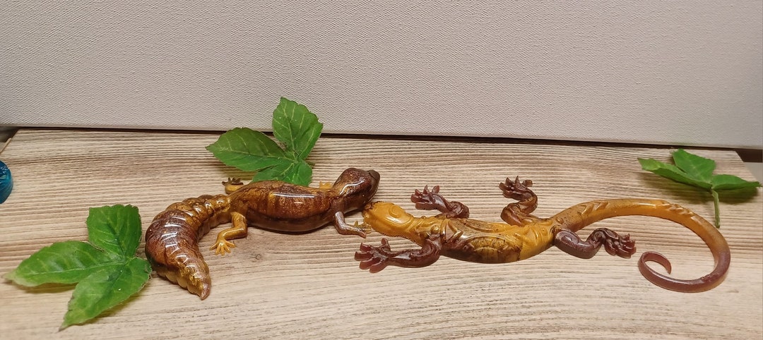 Geckos, Set of 2, Leopard Gecko, Lizard, Retiles, Reptillian Art. Gecko ...