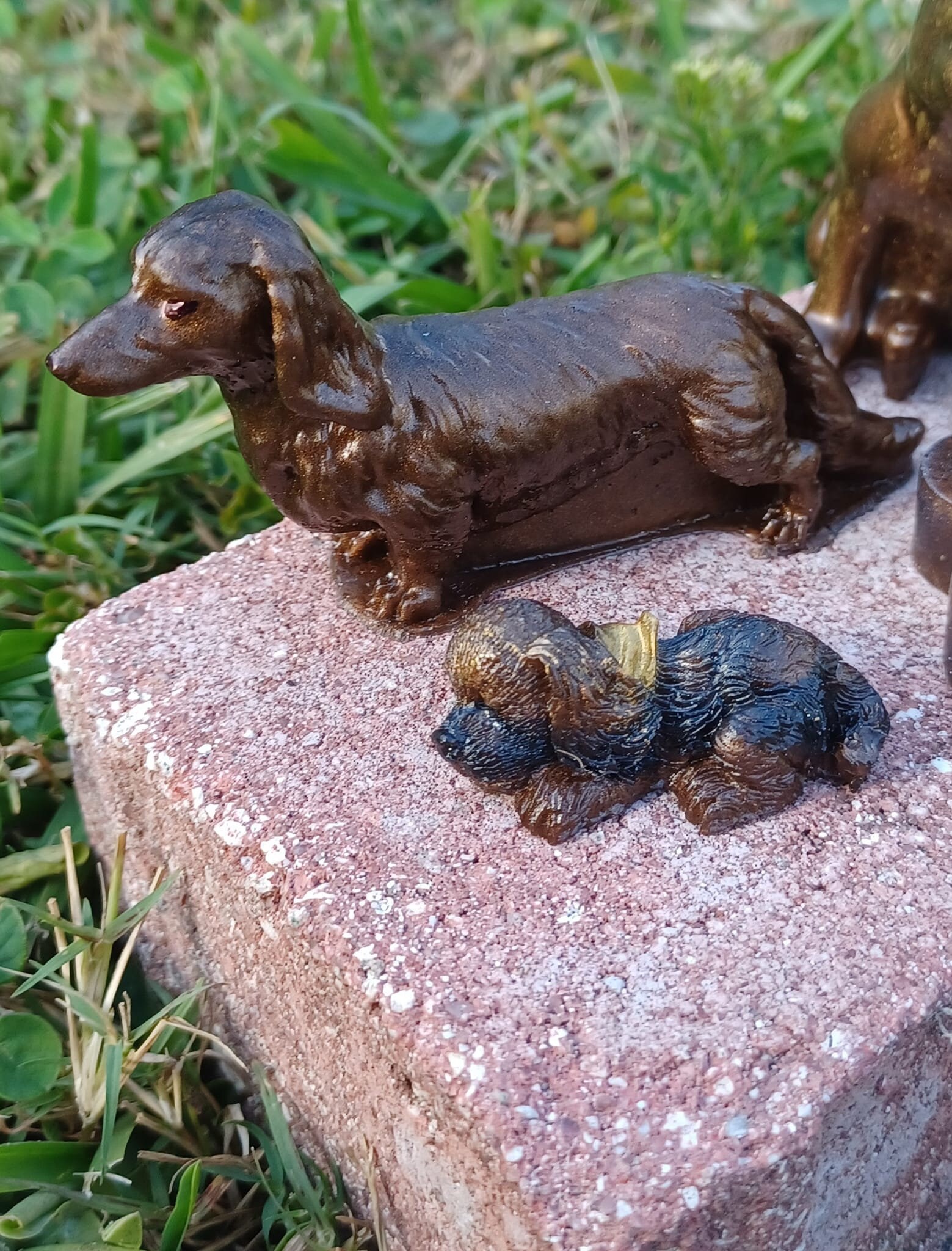 Dogs, Set of Four Dogs and a Paw, Miniature Set of Dogs, Dogs for ...