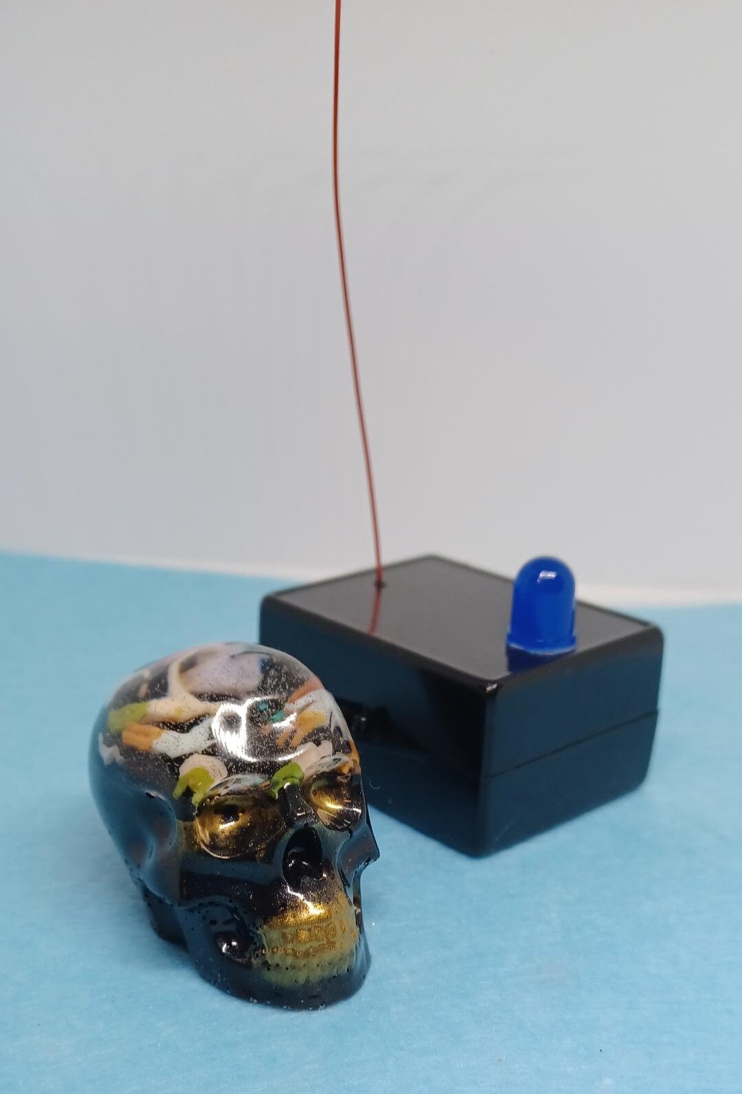 EMF Ghost Detector With Decorative Black Skull | Epoxy Resin Skull ...