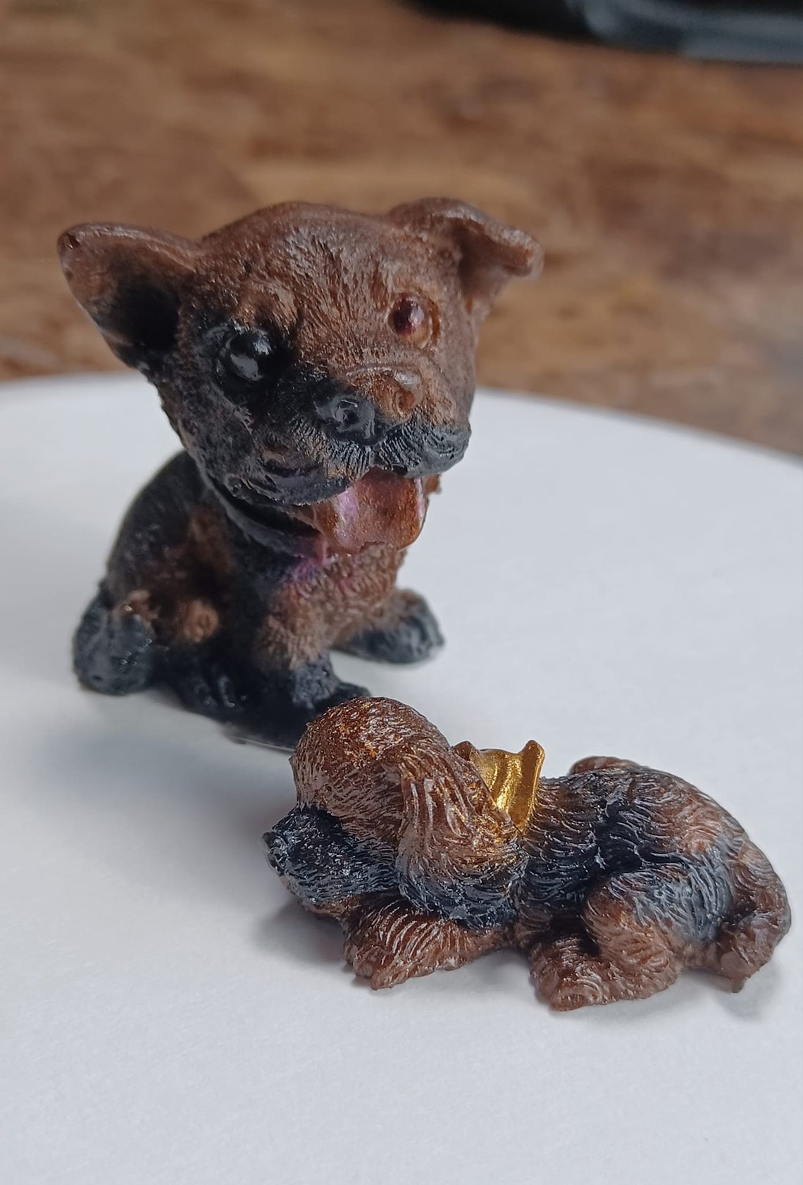 Dogs, Set of Four Dogs and a Paw, Miniature Set of Dogs, Dogs for ...