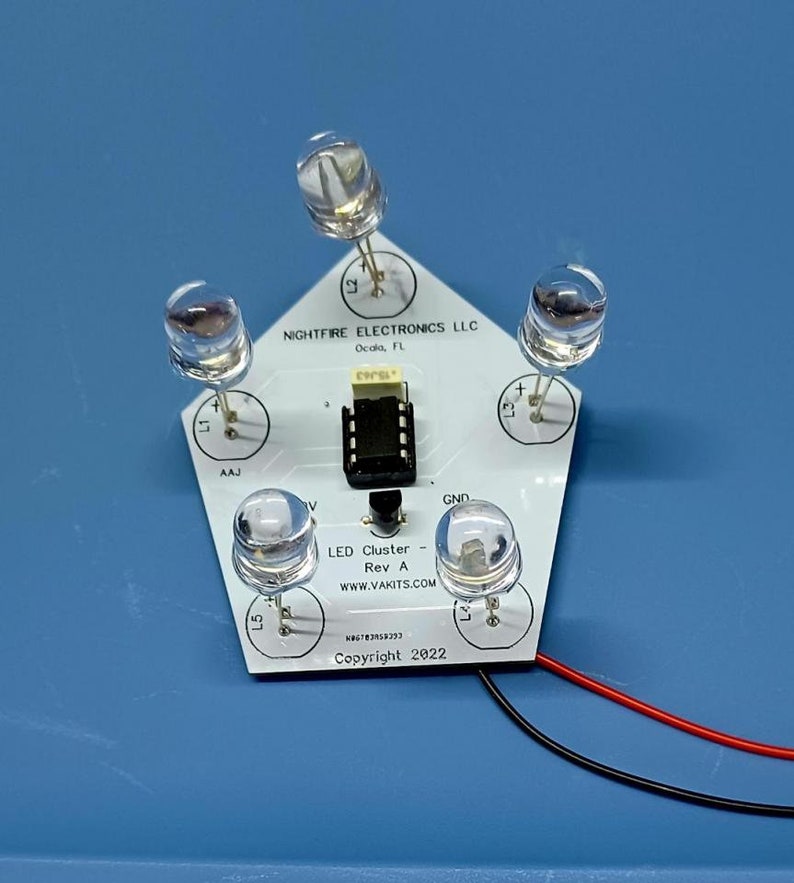 Leds Lighting Effect Kit, 5 Leds 10 Mm Led Display, Electronic Fun Kit ...
