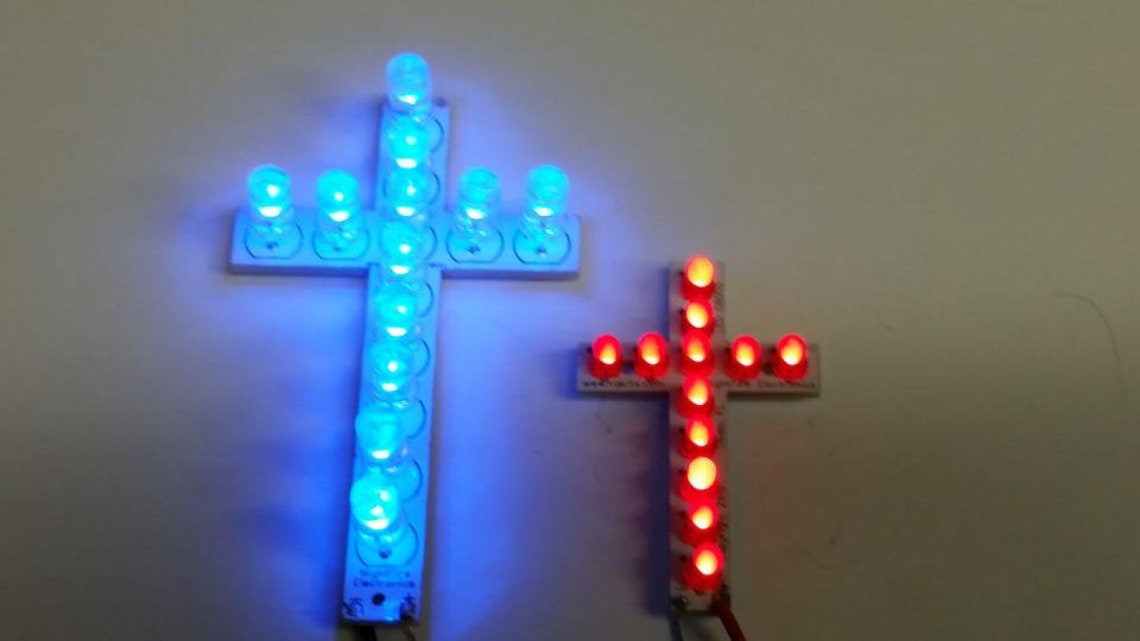Two Led Cross Crucifix - Etsy