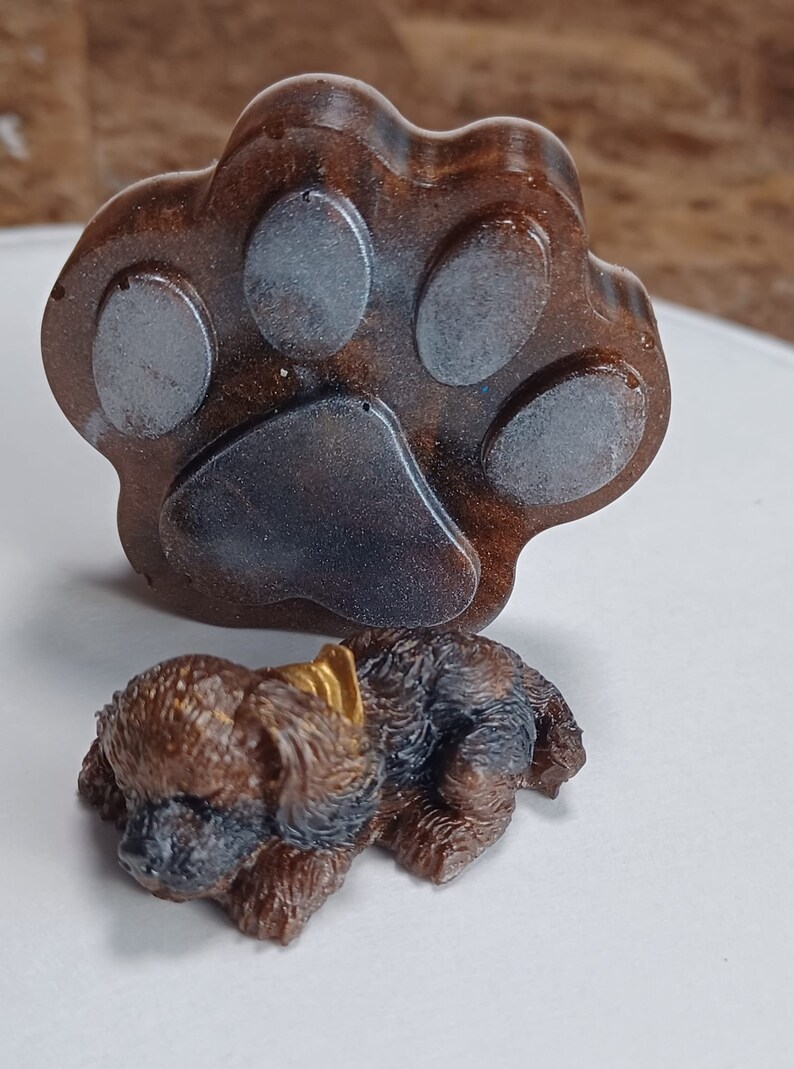 Dogs, Set of Four Dogs and a Paw, Miniature Set of Dogs, Dogs for ...