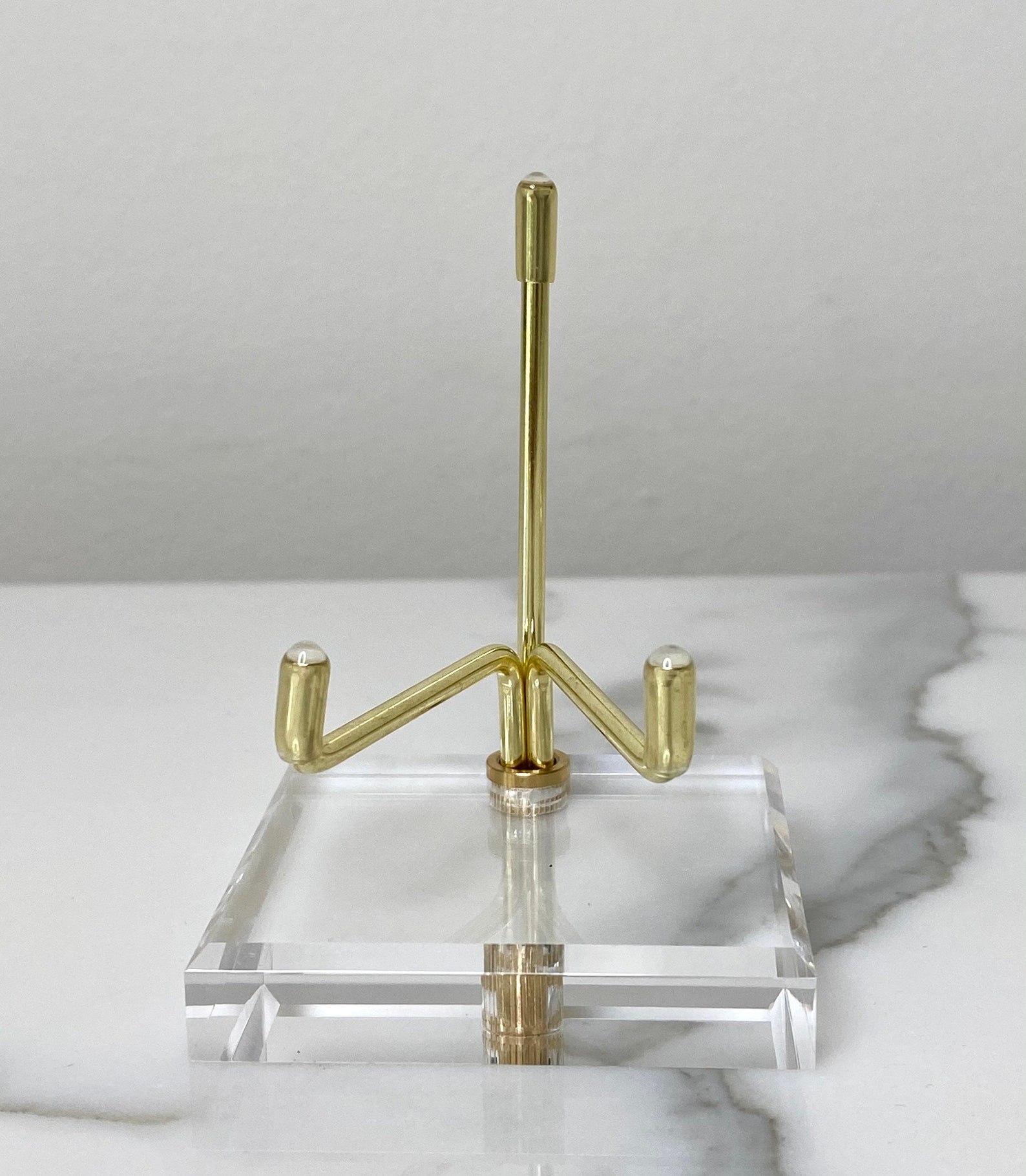 Crystal Stands Perspex and Gold Coloured Metal Various Sizes - Etsy ...