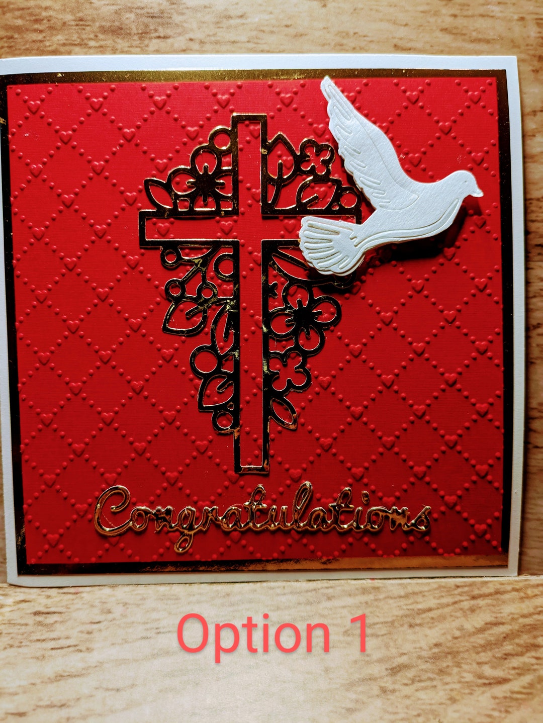 Dove Confirmation Card Religious Handmade - Etsy