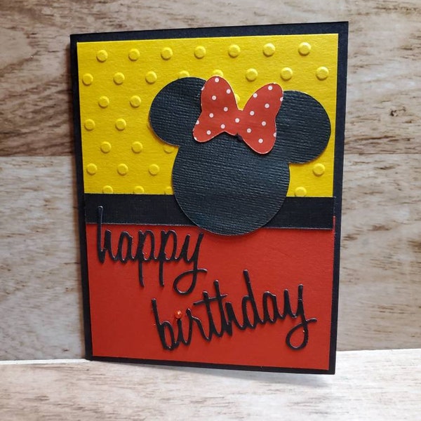 Minnie Mouse Birthday Card - Etsy