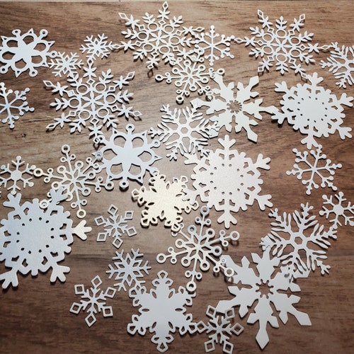 Snowflake Die Cuts Paper Craft Embellishments | Etsy