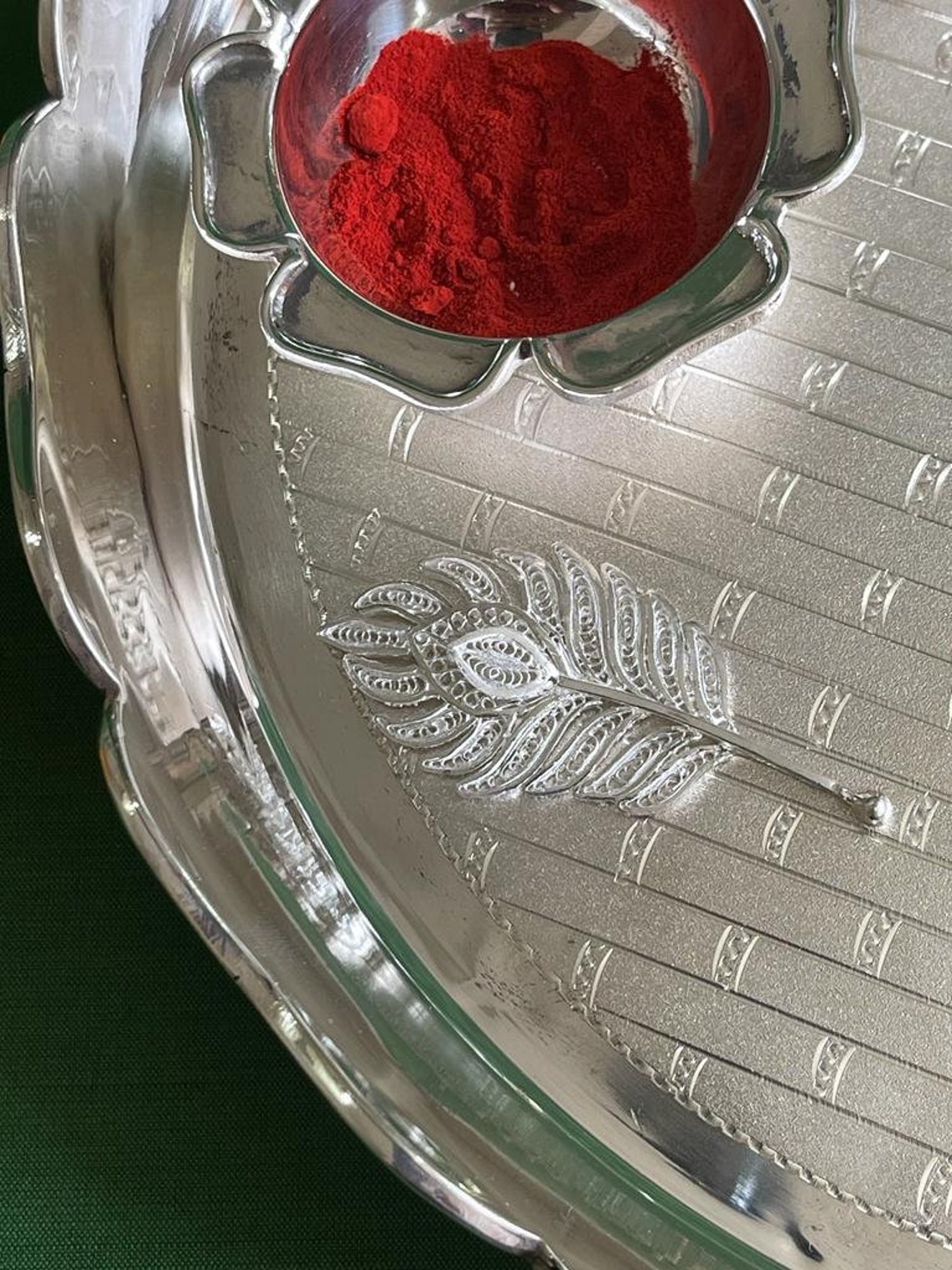 Peacock Tilak Stick ,sterling Silver Puja Items, Indian God , Wedding ...