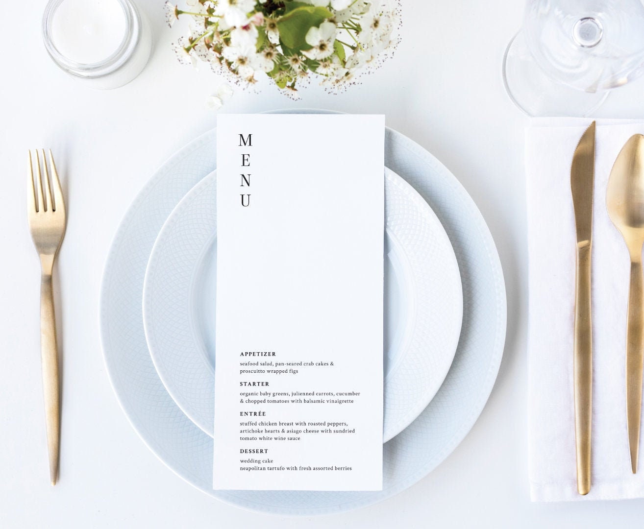 The Classic Menu Card | Etsy