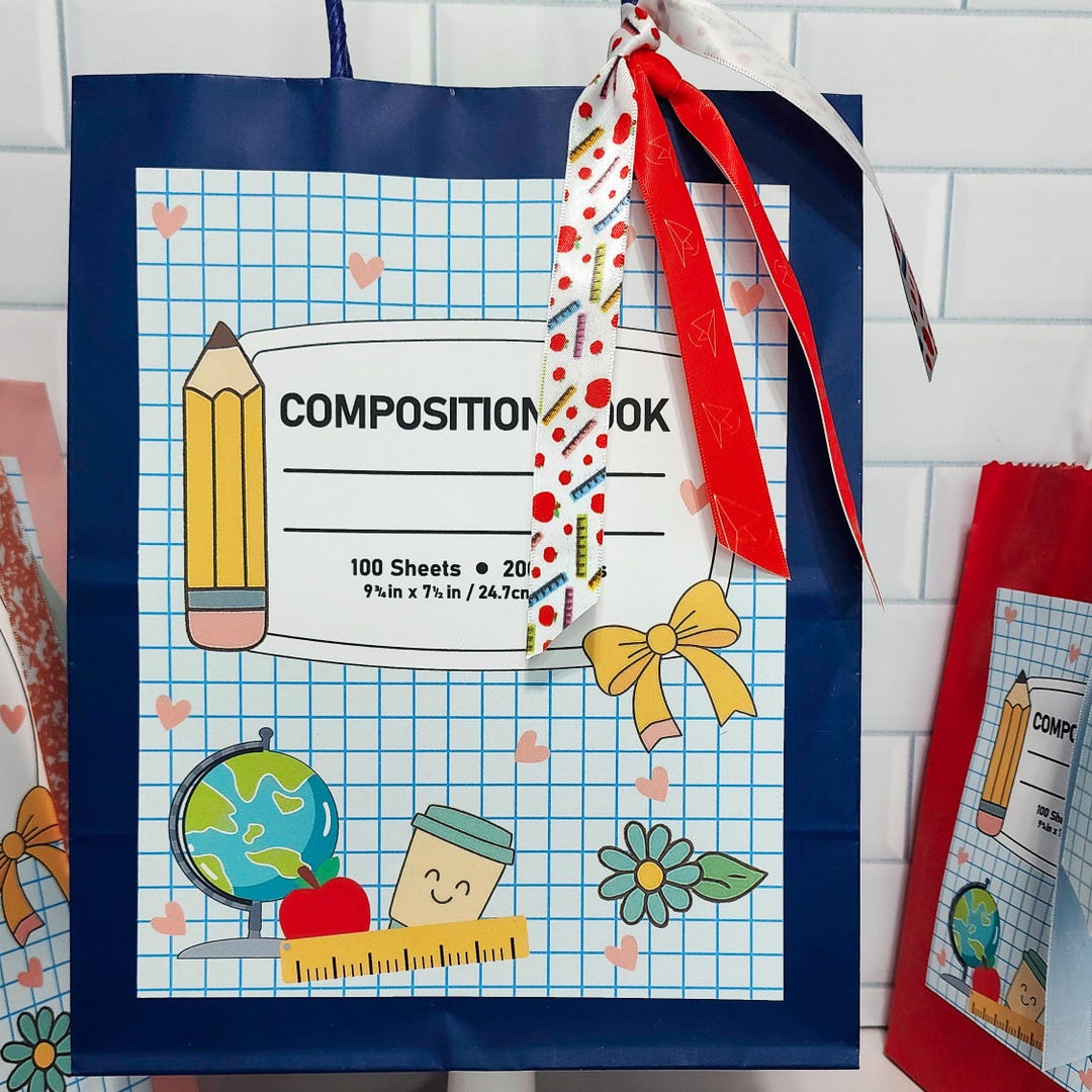 Teacher Appreciation Gift Bag Label: Printable Paper Decoration ...