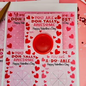 VALENTINE Printable Play Doh Holder/party Decor/non-candy Valentine for ...
