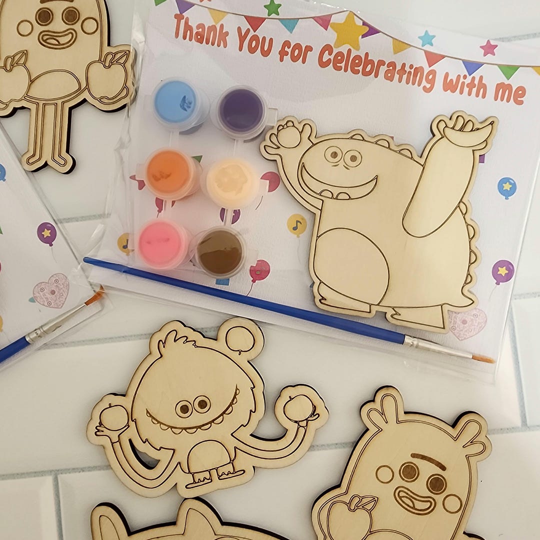 Paint Your Own Party Favors: Super Simple Songs Theme, Basswood Craft ...