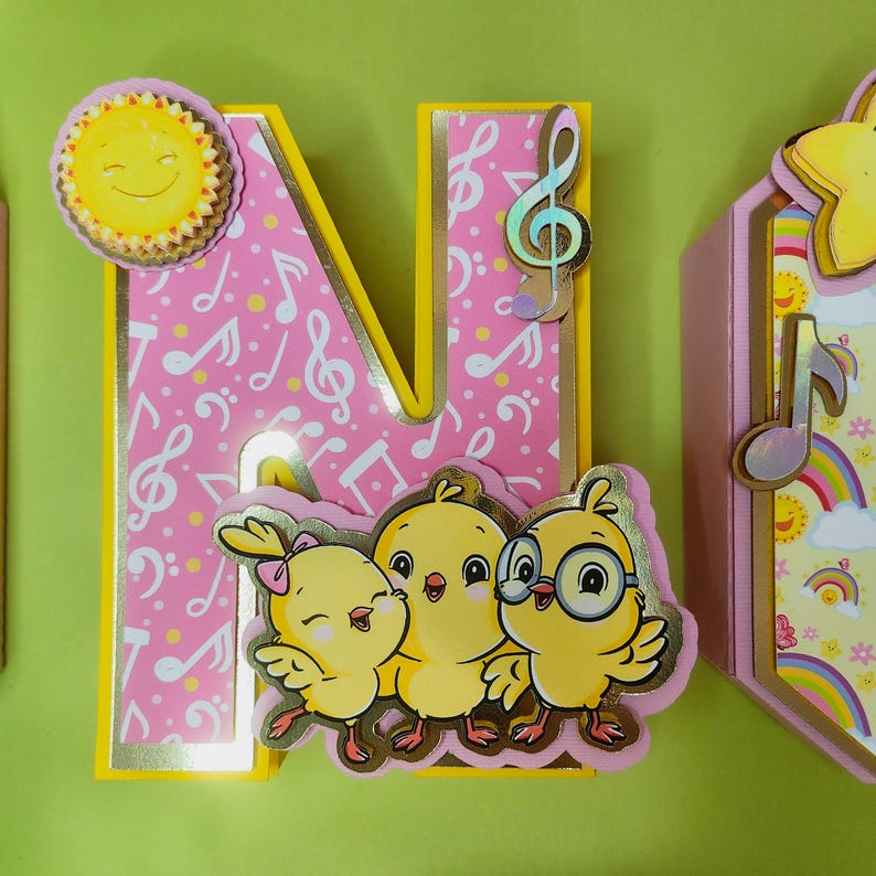 Canticos 3D Letters/party Decor/one /UNO /name/canticos Birthday Party ...