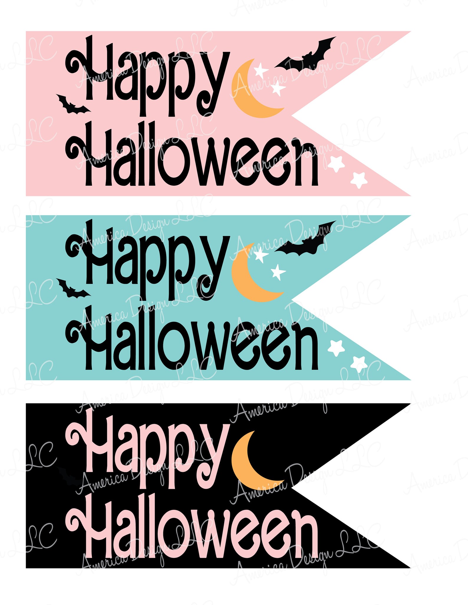 Halloween Pennant Flag Printable / HALLOWEEN Flags/ Instant Printable ...
