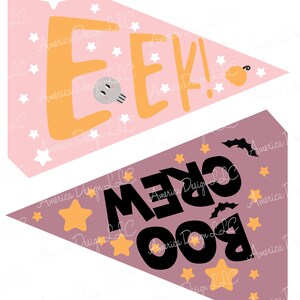 Halloween Pennant Flag Printable / HALLOWEEN Flags/ Instant Printable ...